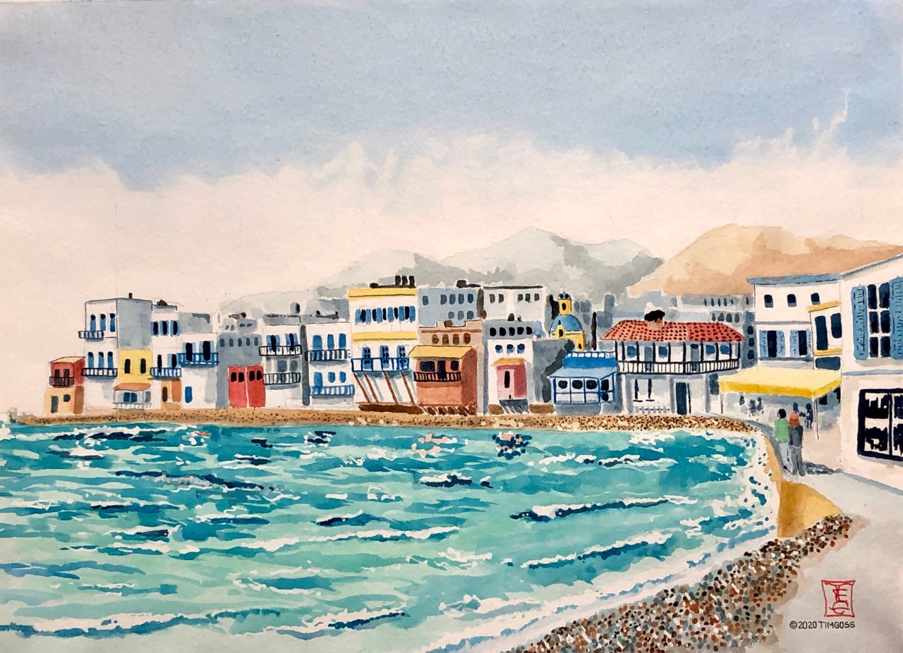 Mykonos – Tim Goss Watercolors